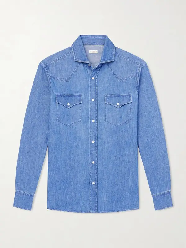 Brunello Cucinelli Denim Shirt - Blue
