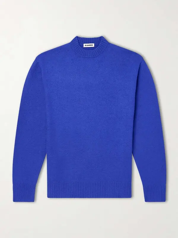 JIL SANDER Boiled Wool Sweater - Blue