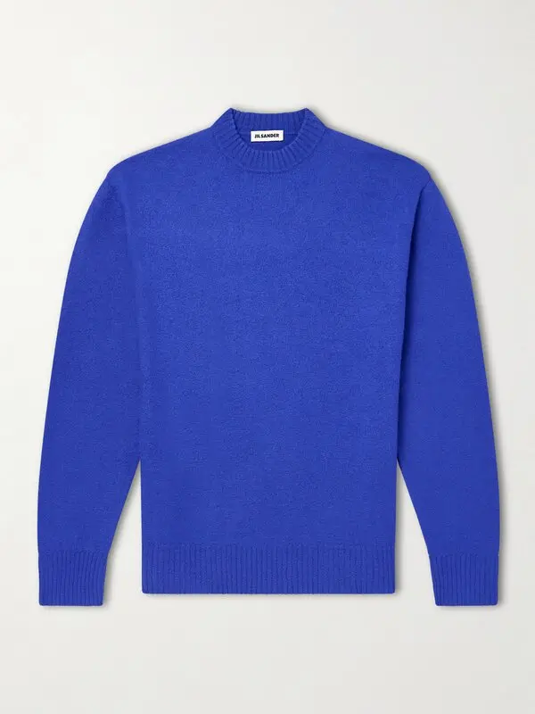 JIL SANDER Boiled Wool Sweater - Blue