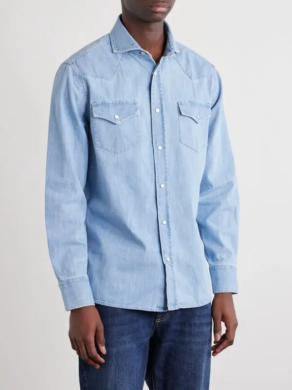 Brunello Cucinelli Denim Shirt - Blue