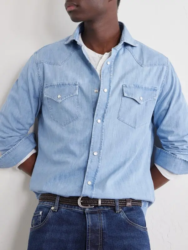Brunello Cucinelli Denim Shirt - Blue