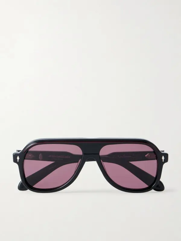 JACQUES MARIE MAGE Rocky Mountain Featherbed Teewinot Aviator-style Acetate Sunglasses - Black