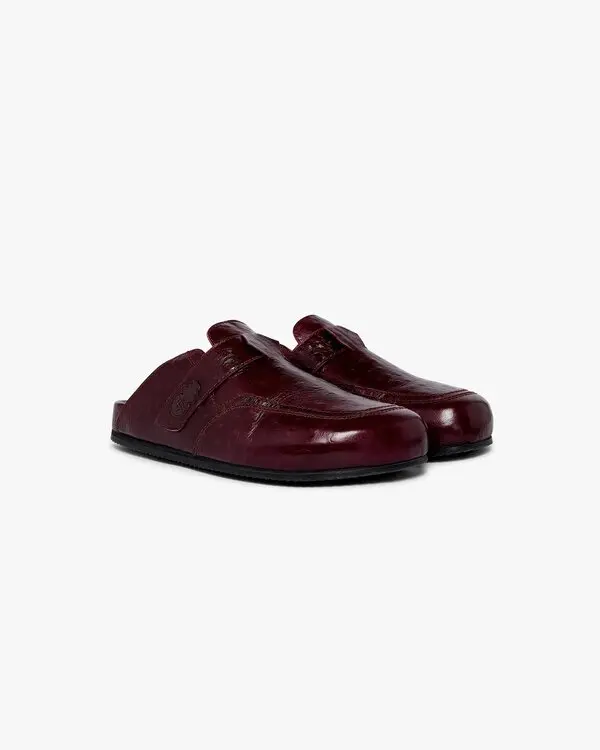 Casablanca Burgundy Leather Outdoor Mule