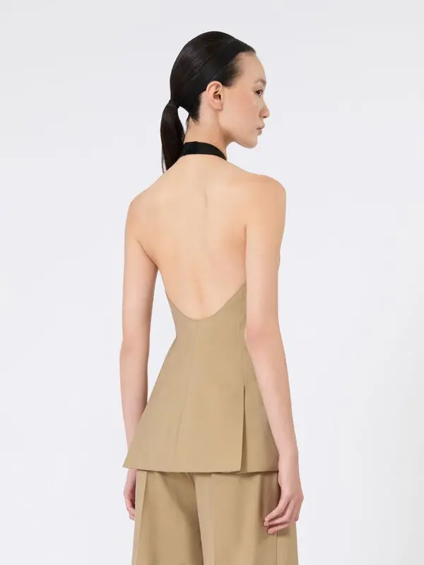 Max Mara Wool And Silk Poplin Sleeveless Jacket