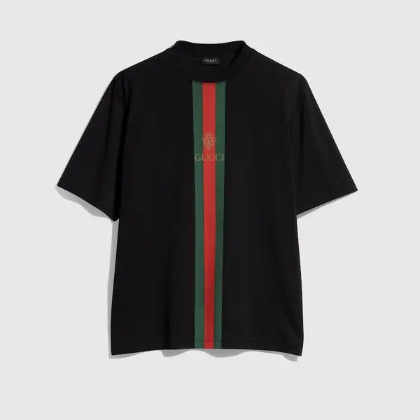 Gucci Cotton Jersey T-shirt With Print - Black