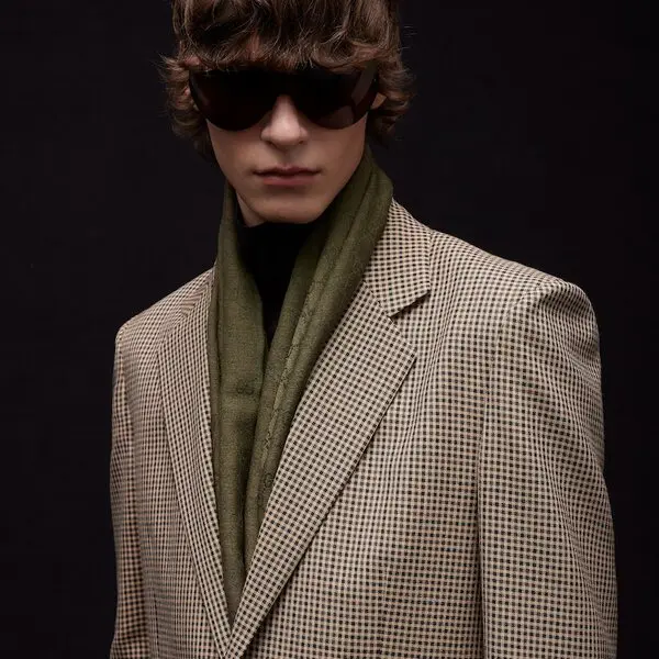 Gucci Gg Wool Silk Jacquard Shawl