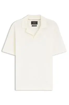 BOSS Polo Shirt In Italian-made Cotton And Linen