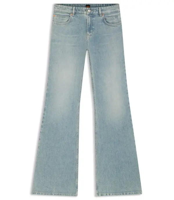BOSS Flared-leg Jeans In Light- Denim - Blue
