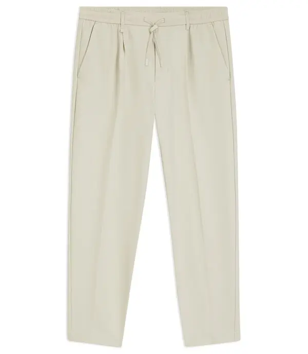 BOSS Active Tapered-fit Pants In Water-repellent Stretch Fabric - Light Beige