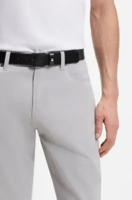 BOSS Leather Belt With Matte Hardware