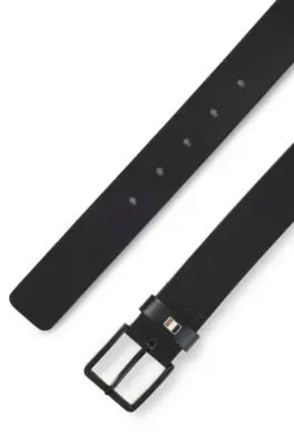 BOSS Leather Belt With Matte Hardware