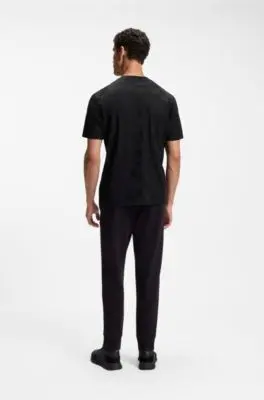 BOSS Cotton T-shirt With 3d-jacquard Pattern