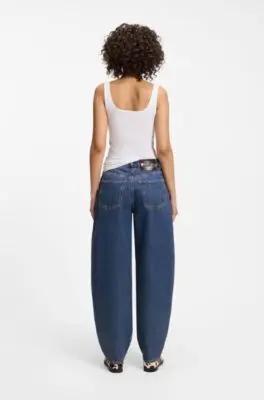 Hugo Barrel-leg Jeans In Japanese Denim