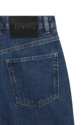 Hugo Barrel-leg Jeans In Japanese Denim