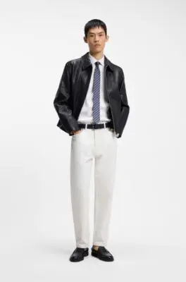 Hugo Slim-fit Business Shirt In Soft Garment-washed Fabric