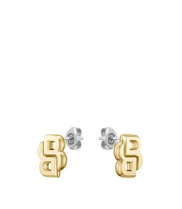 BOSS Jewelry Gold-tone Earrings With Double B Monogram