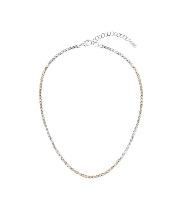 BOSS Adjustable Necklace With Clear And Champagne-colored Crystals - Assorted Pre Pack