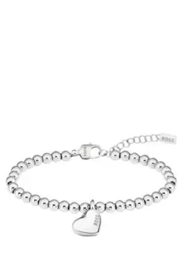 BOSS Beaded Bracelet With Heart Charm