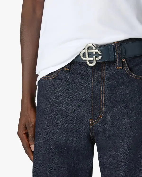 Casablanca Classic Leather Cc Logo Belt