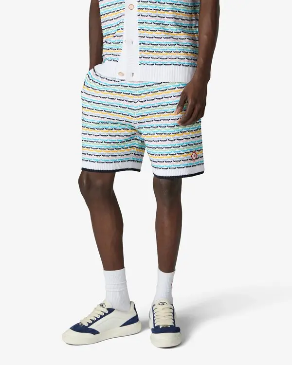 Casablanca Crochet Tuck Stitch Shorts