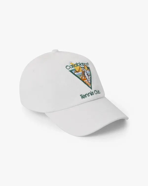 Casablanca White Tennis Club Icon Pyramid Abduction Cap - Multicolor