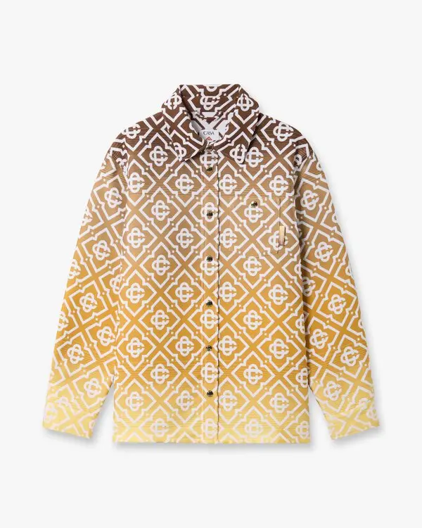 Casablanca Beige Gradient Monogram Shacket - Multicolor