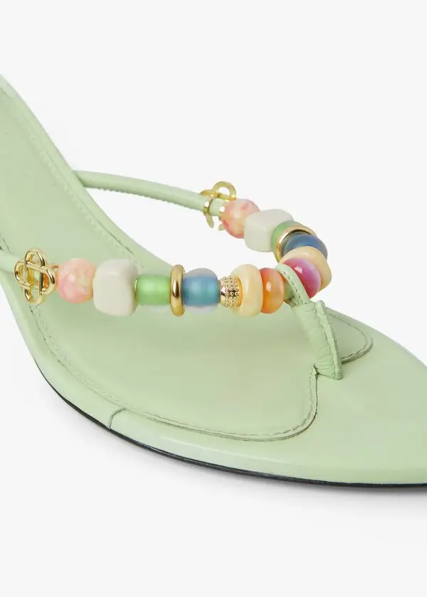 Casablanca Beaded Heeled Sandals