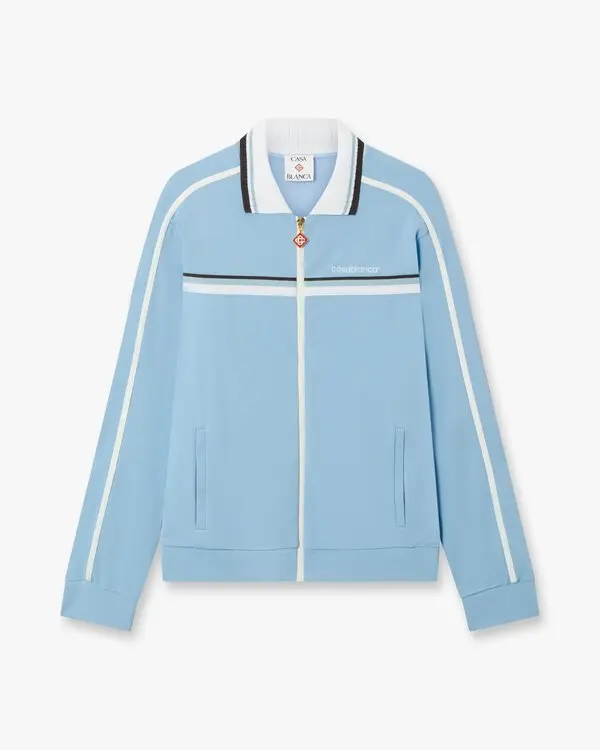 Casablanca Pale Pique Track Jacket - Blue
