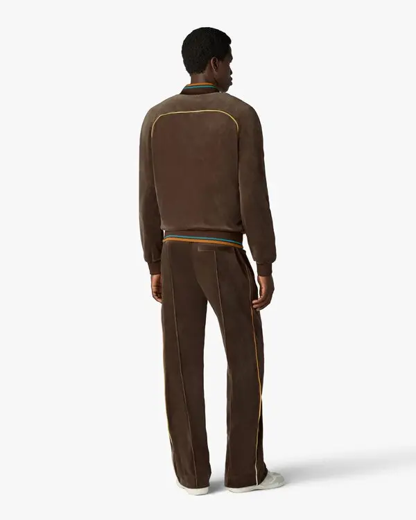 Casablanca Dark Brown Velour Track Jacket