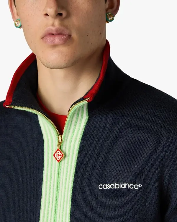 Casablanca Navy Merino Track Jacket