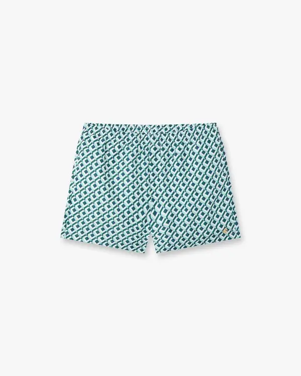Casablanca Cubist Monogram Printed Swim Shorts - Green