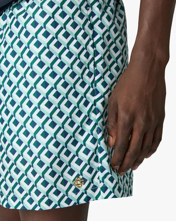 Casablanca Cubist Monogram Printed Swim Shorts