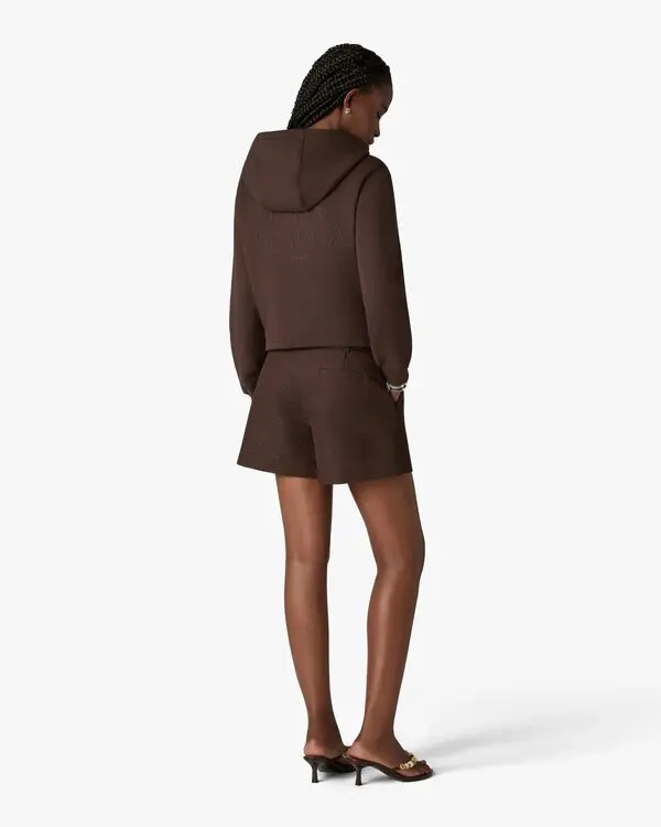 Casablanca Cropped Zip-up Hooded Sweatshirt