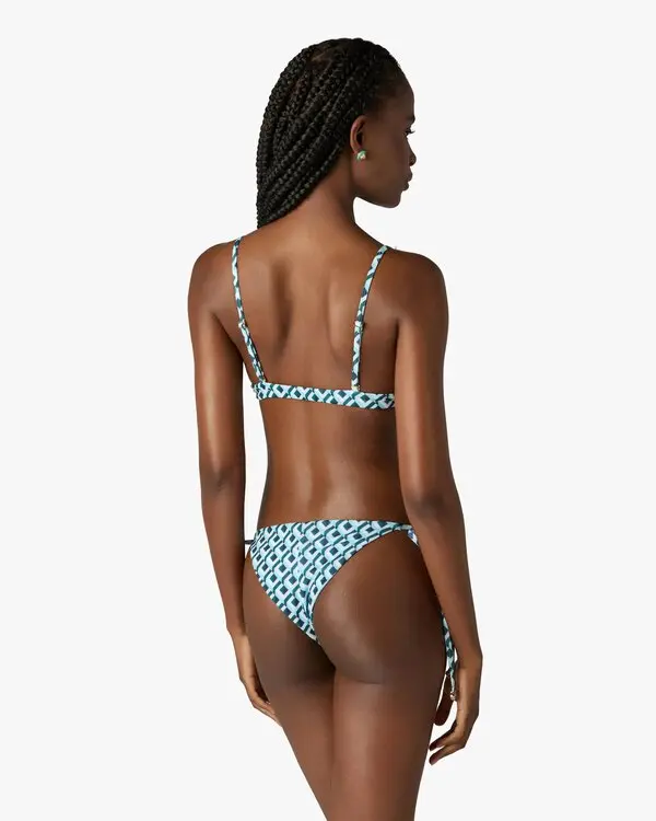Casablanca Cubist Cc Monogram String Bikini Top