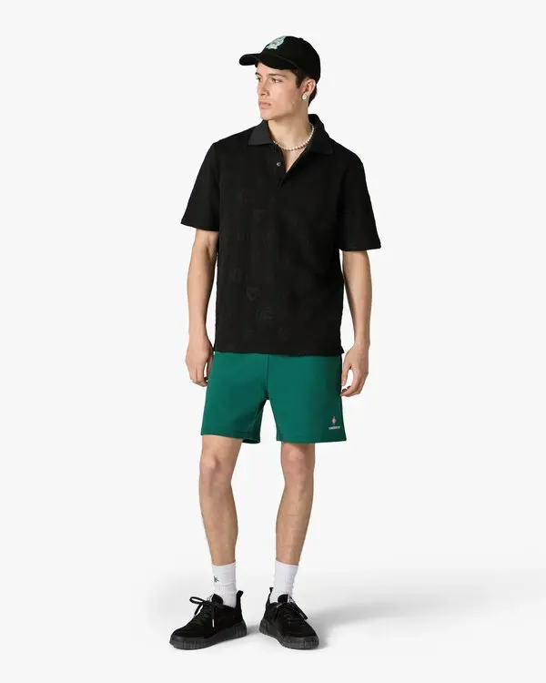 Casablanca Applique Monogram Short Sleeve Polo Shirt