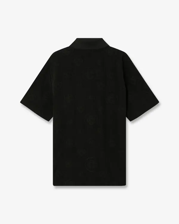 Casablanca Applique Monogram Short Sleeve Polo Shirt