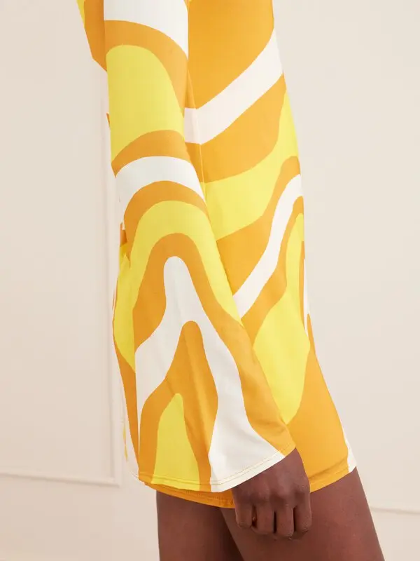 CALA DE LA CRUZ Maisha Printed Jersey Mini Dress