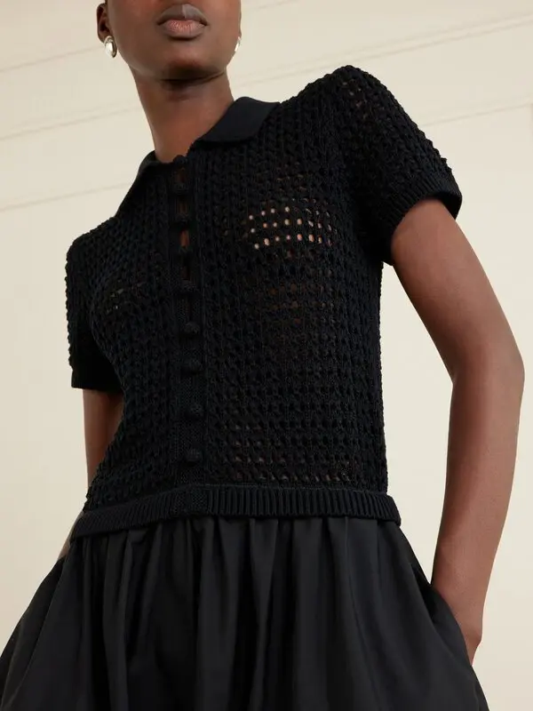 Polo Ralph Lauren Crochet Cotton-poplin Maxi Dress