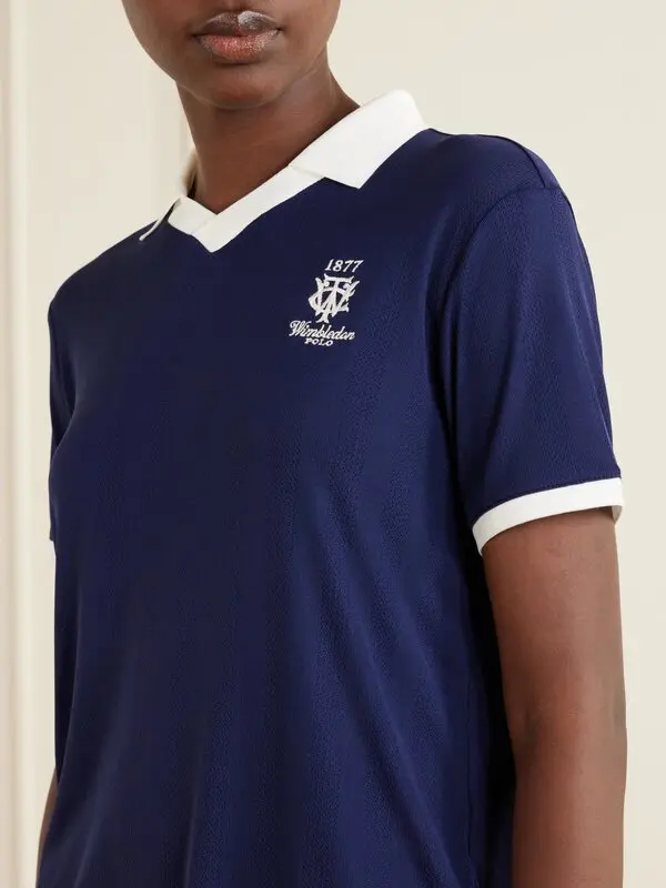 Polo Ralph Lauren Wimbledon Logo-embroidered Knit Polo Shirt