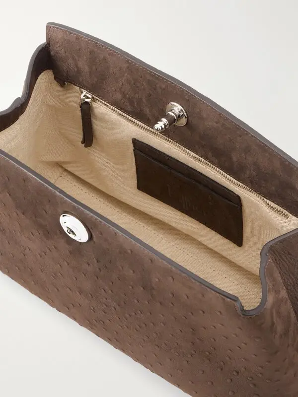 LIFFNER Pushlock Leather Pouch - Brown