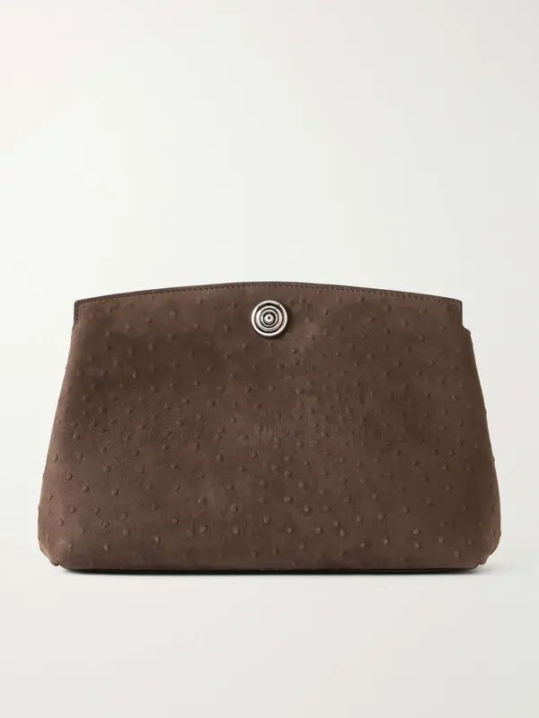 LIFFNER Pushlock Leather Pouch - Dark Brown