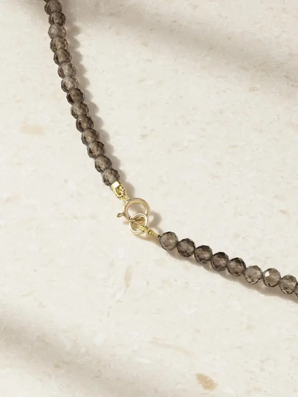 Jia Jia 14k Gold Smoky Quartz And Citrine Necklace - Yellow