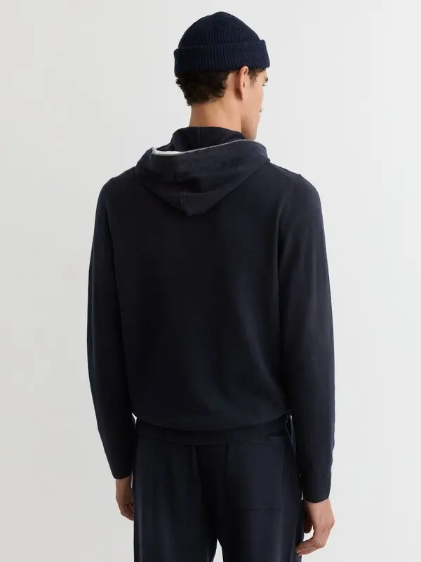 REISS Falmer Wool Tipped Hoodie