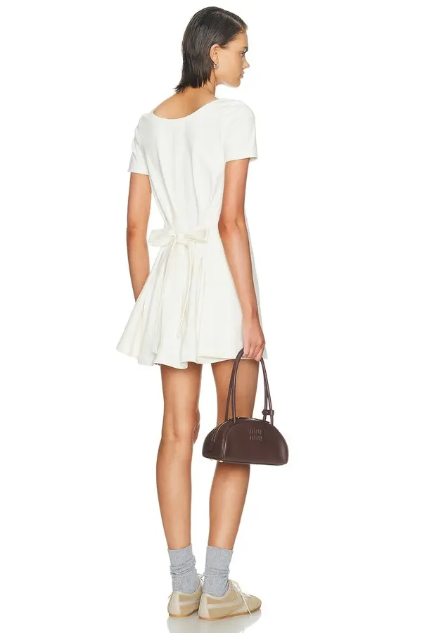 Miu Miu Jersey Dress In White