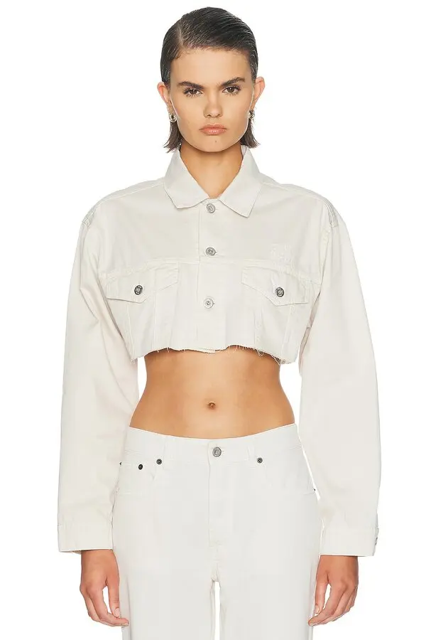 Miu Miu Denim Jacket In White
