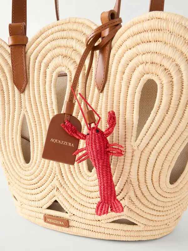 AQUAZZURA Artist Medium Raffia Tote