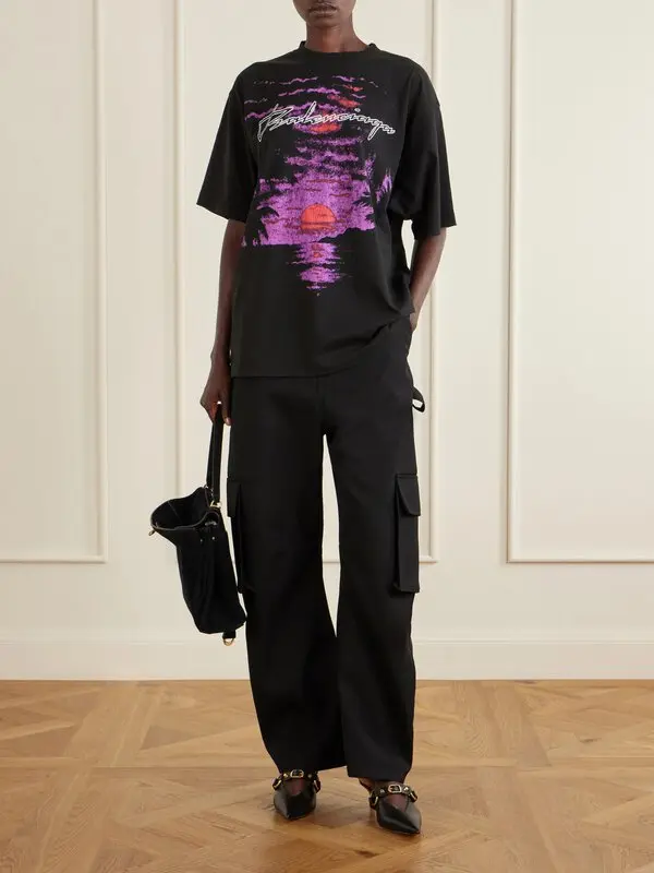 Balenciaga Printed Cotton-jersey T-shirt