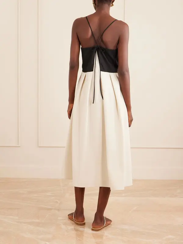 Sea Angelina Two-tone Twill Maxi Dress