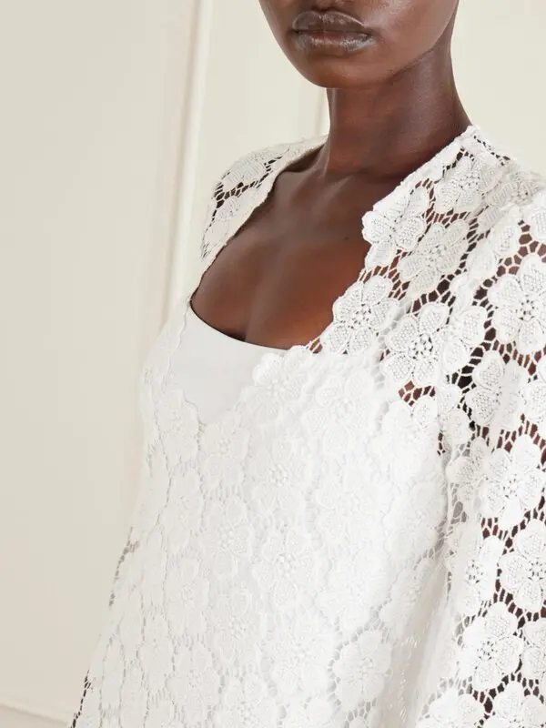 Miguelina Arelis Crocheted Cotton Maxi Dress