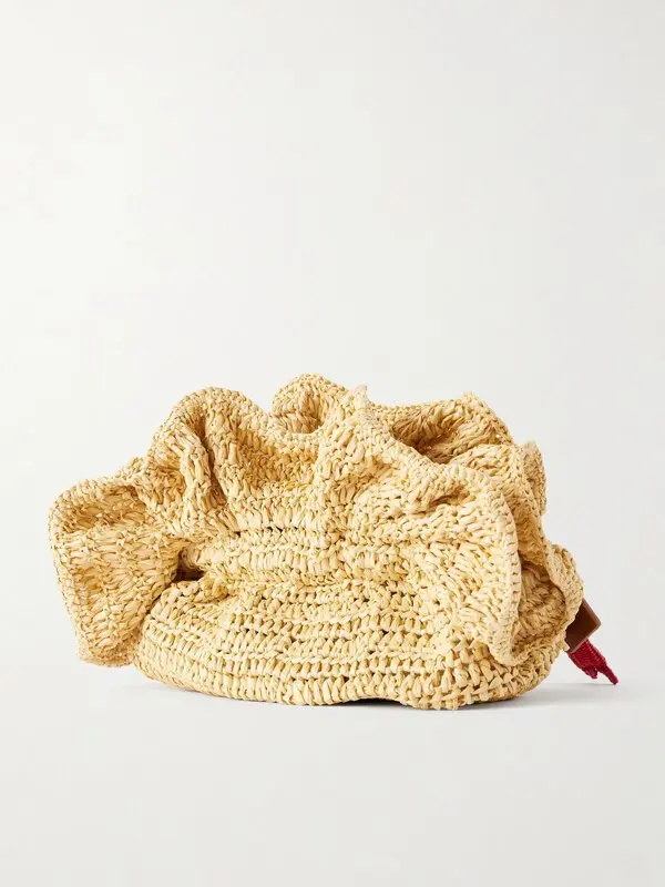 AQUAZZURA Paradise Mini Raffia Bag